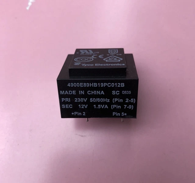 4900E89HB19PC012B ELECTRONICS TRANSFORMER 12VDC 1.5VA 4 Pins x 1PC NEW ...