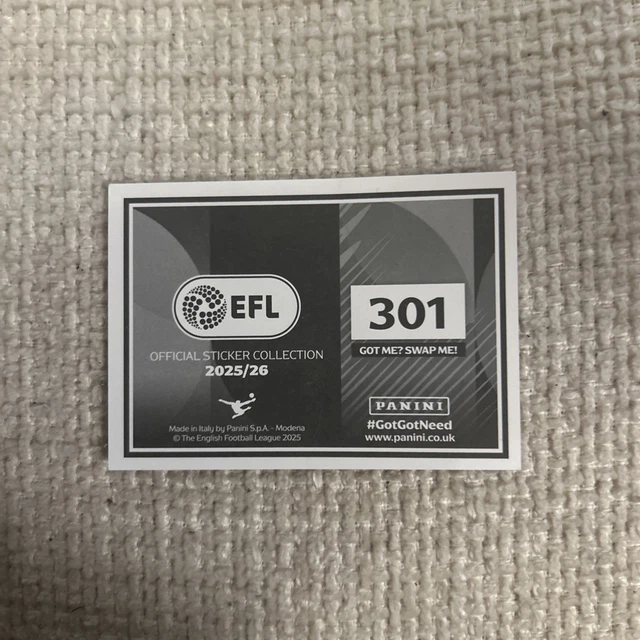 PANINI EFL 2025/26 Sticker Preston North End Stadium 301 £1.16 ...