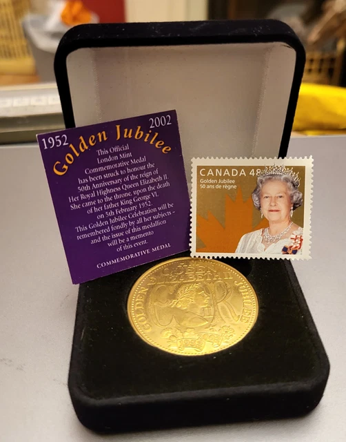 QUEEN ELIZABETH II Gold Jubilee Coin Medal King Charles III Prince ...