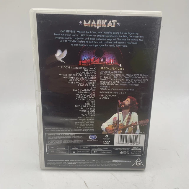 CAT STEVENS YUSUF Bundle Of 3 Music DVD Majikat Yusuf's Cafe Tea For ...