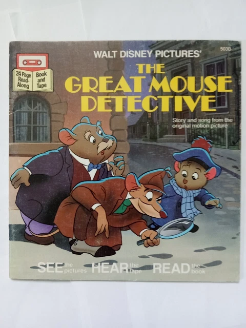 THE GREAT MOUSE Detective Read-Along BOOK ONLY 1986 Disney VINTAGE 80's ...