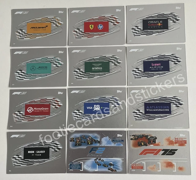 TOPPS 🇮🇳 F1 Turbo Attax 2025 LOGOS MIRROR FOIL COMPLETE FULL SET £2.95 ...