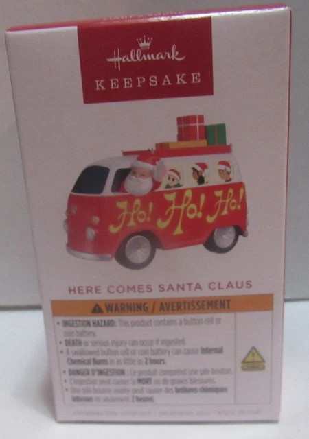 HALLMARK KEEPSAKE 2025 Here Comes Santa Claus Musical Ornament with ...