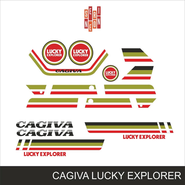 KIT ADESIVI STICKERS Cagiva cruiser lucky explorer 125 anno 87-88 EUR ...