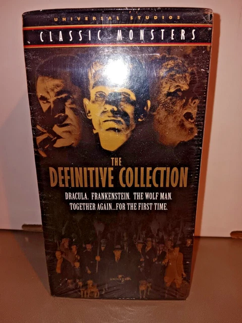 CLASSIC MONSTERS THE Definitive Collection DRACULA FRANKENSTEIN WOLFMAN VHS (3) £14.33 - PicClick UK