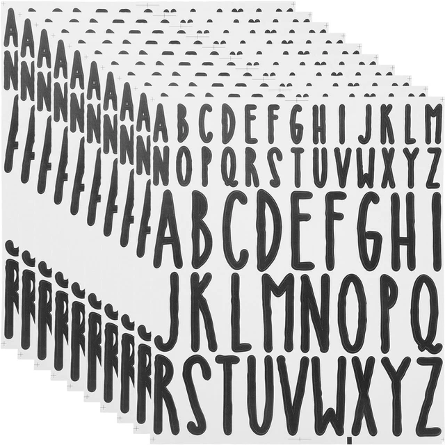 10 SHEETS OF Letter Stickers Labels Letter Decals for Craft Home Diy ...
