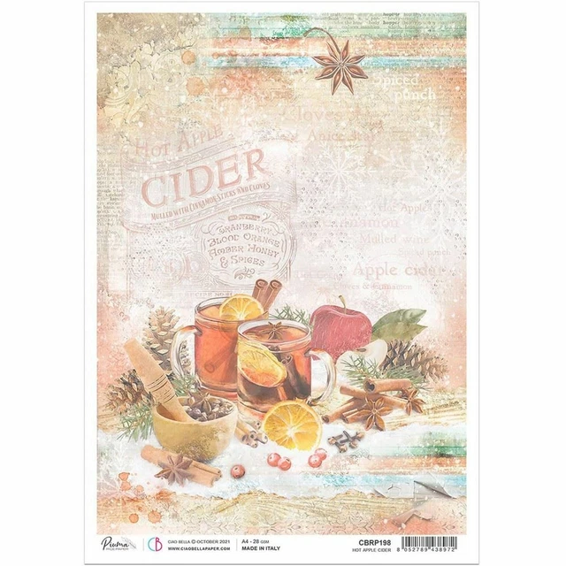 RICE PAPER A4 Carta di riso Hot Apple Cider EUR 2,49 - PicClick IT