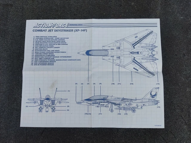ACTION FORCE SKYSTRIKER Combat Jet Blueprints Instructions £29.99 ...