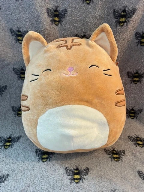 SQUISHMALLOWS NATHAN THE Tabby Cat Soft Plush Toy Brown 8 inches ...