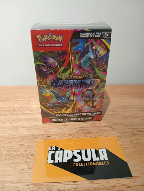 POKÉMON TCG MEGA Evolucion Llamaradas Fantasmales Booster Bundle 6 ...