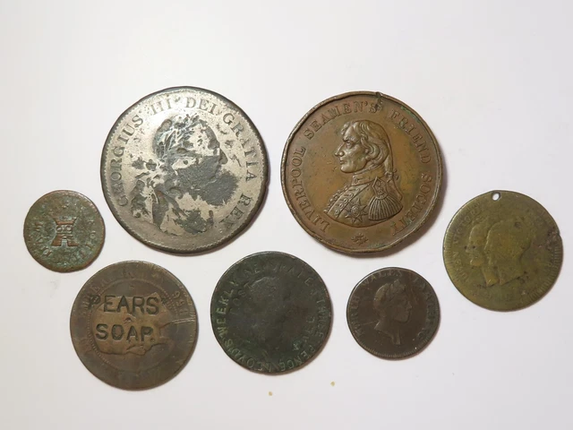 GB TOKENS/MEDALS 17TH - 19th Century (7) EUR 31,52 - PicClick IT