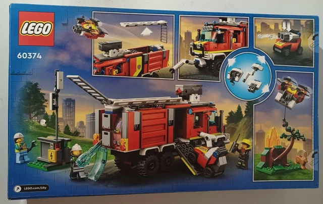 LEGO CITY FIRE Command Unit 60374, Rescue Fire Engine Toy Set ...