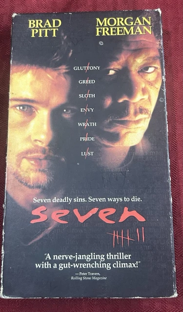 SEVEN (SE7EN) VHS Tape Brad Pitt Morgan Freeman Horror Thriller £3.77 ...
