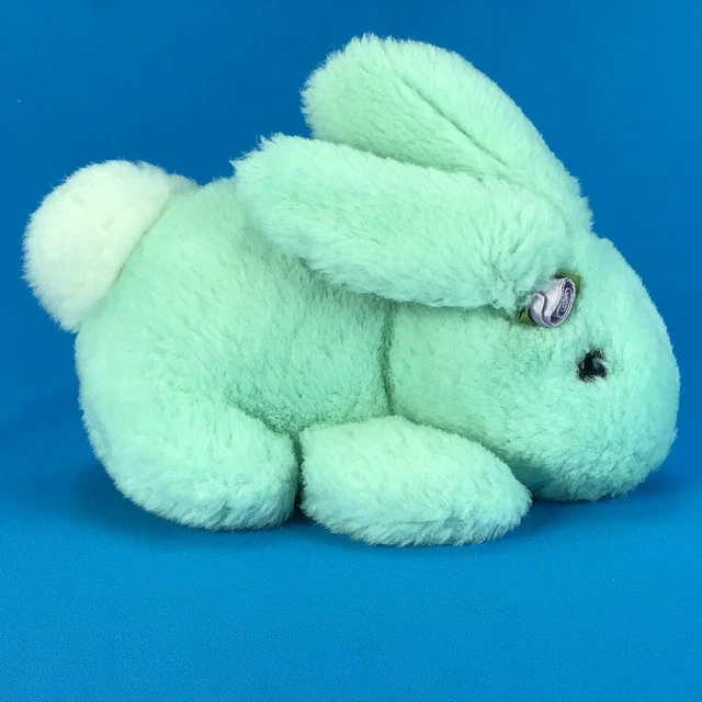 VINTAGE 1993 COMMONWEALTH Bunny Rabbit Plush Stuffed Animal Mint Green ...
