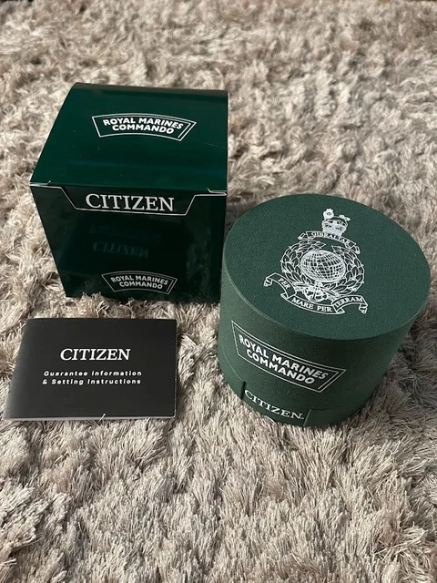 CITIZEN ROYAL MARINES Commando Green Watch Presentation Box with ...