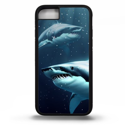 GREAT WHITE SHARK swimming sharks ocean sea graphic phone case cover £9 ...