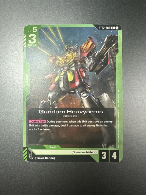 GUNDAM HEAVYARMS ST02-003 Gundam Card Game Wing £1.78 - PicClick UK