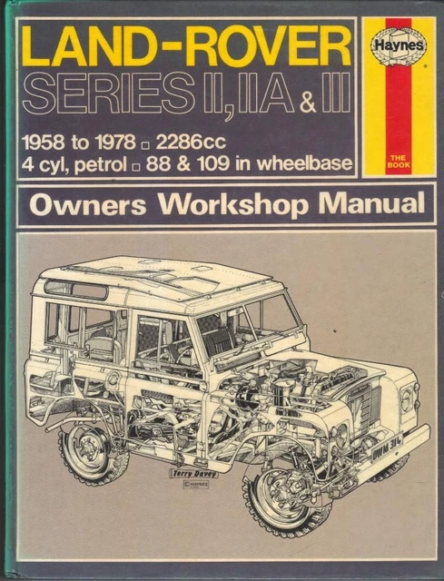 LAND ROVER SERIES Ii,Iia,Iii,88,109 Series,2,2A,3 Haynes Manual 1958 ...