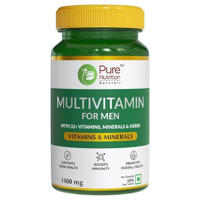 PURE NUTRITION MULTIVITAMIN Tablets For Men 1400mg, 60 Tablets £21.66 ...