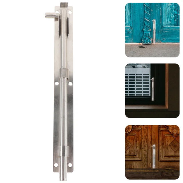 GATE FLOOR LATCH Stainless Steel Door Floor Bolt Door Bolt Lock Wooden ...