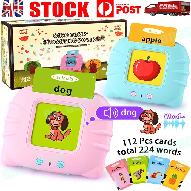 TALKING FLASH CARDS For Toddlers Preschool Words Learning Cards Toy For ...