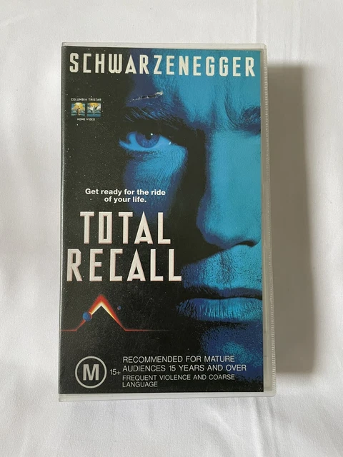 TOTAL RECALL VHS (1990) Arnold Schwarzenegger M15+ Small Case $26.00 ...