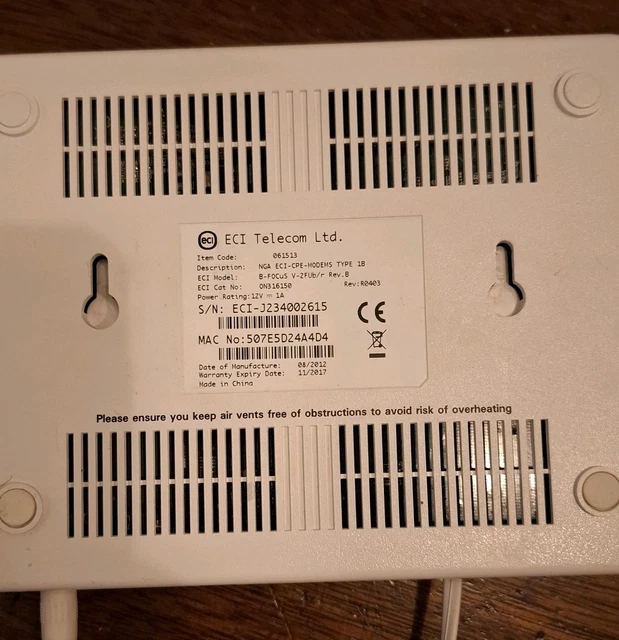 BT OPENREACH ECI Telecom 061513 NGA ECI-CPE-Modem ECI Broadband with ...