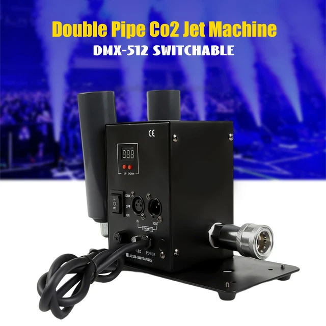 110V DIGITAL CO2 Jet Machine Jet Device Double Tube Cryo DMX DJ Night ...