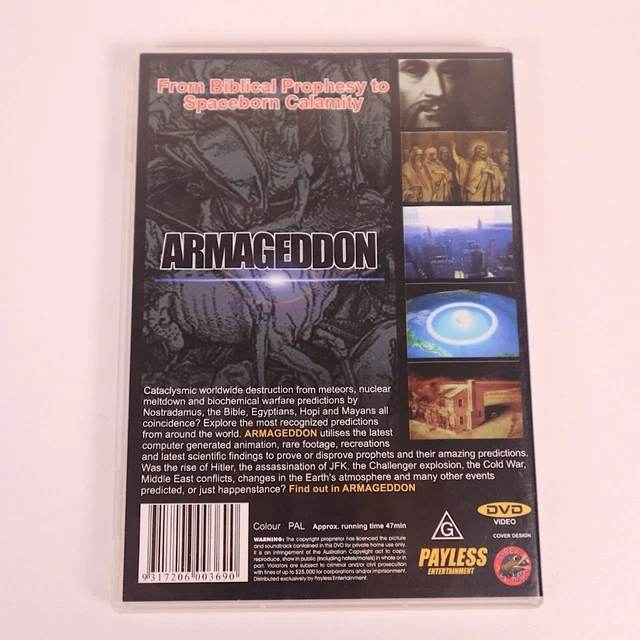 ARMAGEDDON DVD 1999 Times of Terror From Biblical Prophecy to Spaceborn ...