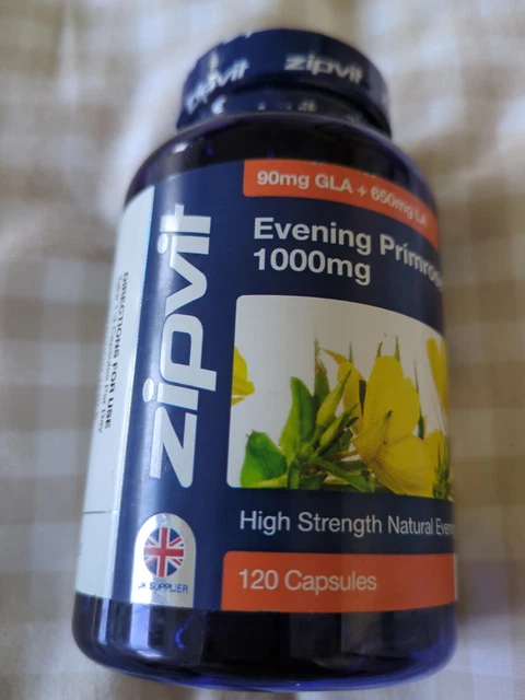 ZIPVIT EVENING PRIMROSE Oil 1000Mg, 120 Capsules. Omega 6 90Mg. 4 ...