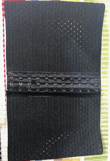 LADIES BLACK FIRM Control Waist Clincher Tummy Belly Band Hook & Loop ...