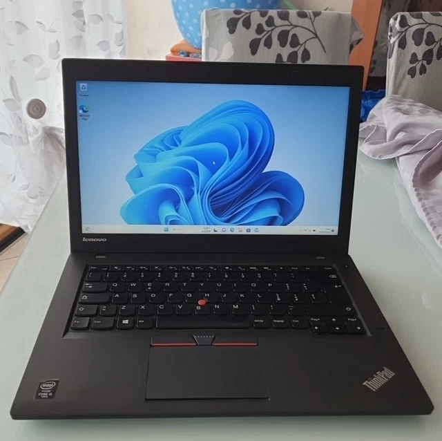 NOTEBOOK LENOVO THINKPAD T450 CORE I5+8GB+256SSD samsung+WINDOWS 11pro ...