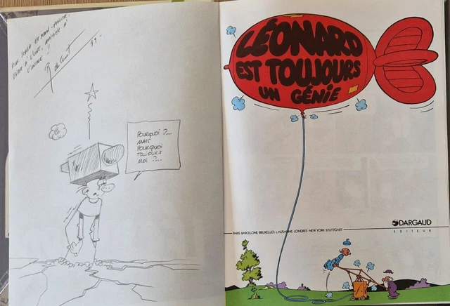 LEONARD EST TOUJOURS Un Genie Dessin Original Par De Groot 1999 EUR 20 ...