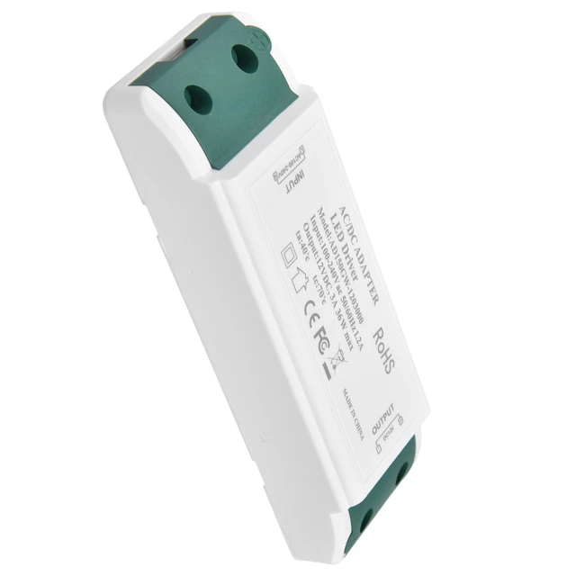 12V LED POWER Driver 36W 3A Constant Current Voltage Adapter For LED ...