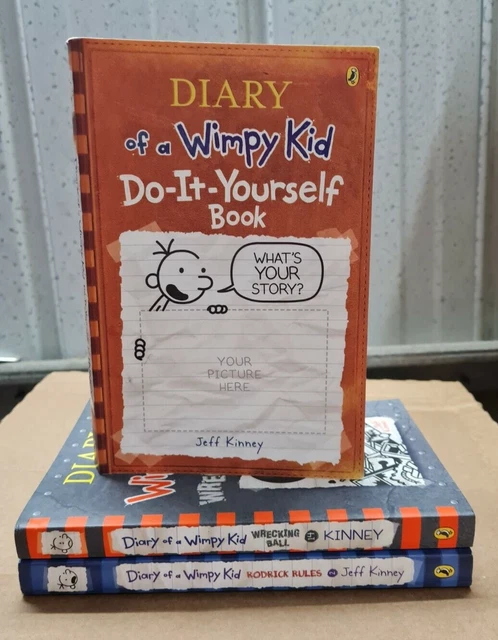 3 DIARY OF a Wimpy Kid Fiction Book Bundle by Jeff Kinney Children's ...
