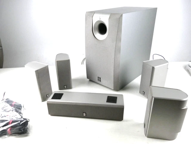 YAMAHA SW-P130 5.1 Sound System Speakers 4xSatellites + Centre + Sub Q ...