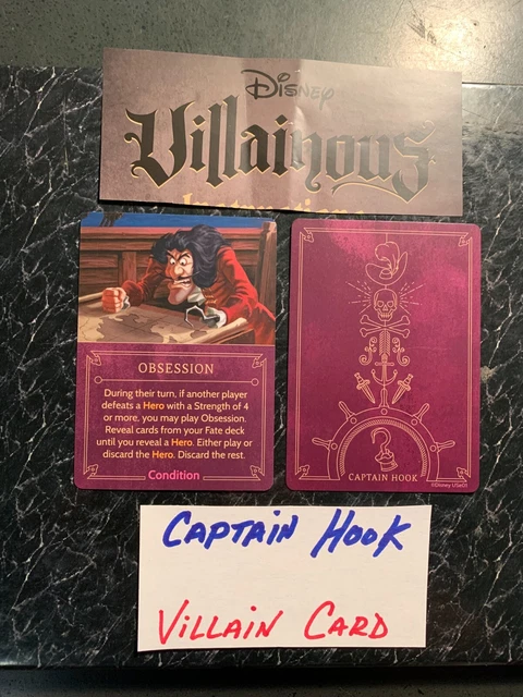 Disney Villainous Captain Hook Obsession Villain Card Condition Card 2018 £1 51 Picclick Uk