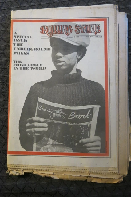 ROLLING STONE MAGAZINE No 43 October 1969 Underground press Bob Dylan £ ...