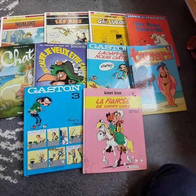 LOT DE 10 BD Gaston Lucky Luke Shell Indiana Iznogoud ( Humidité A La ...