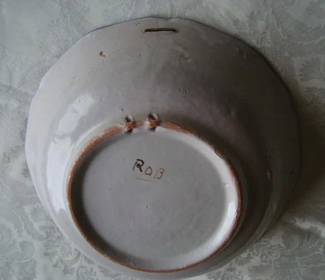 ANCIEN PLAT CREUX FAÏENCE DE L'EST XIXème SIECLE (1890) SIGNE EUR 35,00 ...