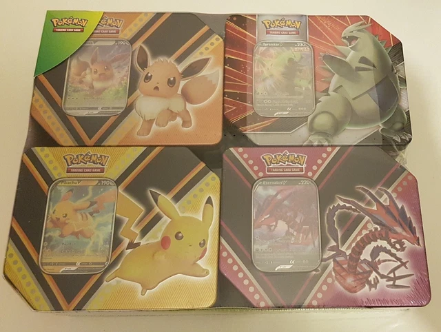 SEALED POKEMON V Tin 4 Pack Pikachu Eevee And More Bundle £115.00 ...