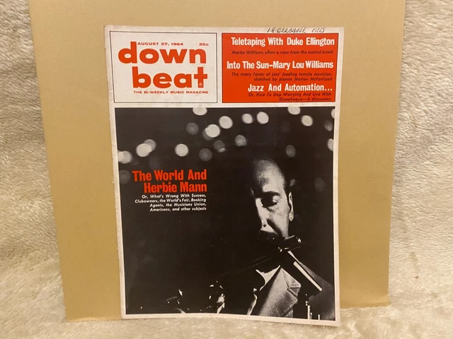 (JBFA2) DOWN BEAT Magazine Cover Page 11X8" Herbie Mann £8.99 - PicClick UK