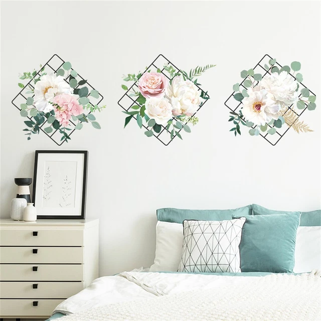 AUTOCOLLANTS MURAUX EN PVC avec grille en fer design floral pour la ...