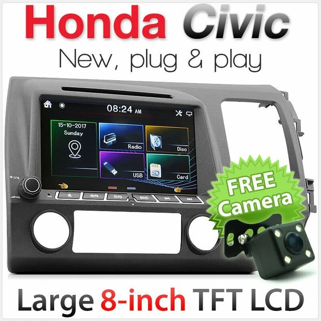 CAR DVD PLAYER For Honda Civic FD1 FD2 USB MP3 MP4 CD Stereo Radio Head ...