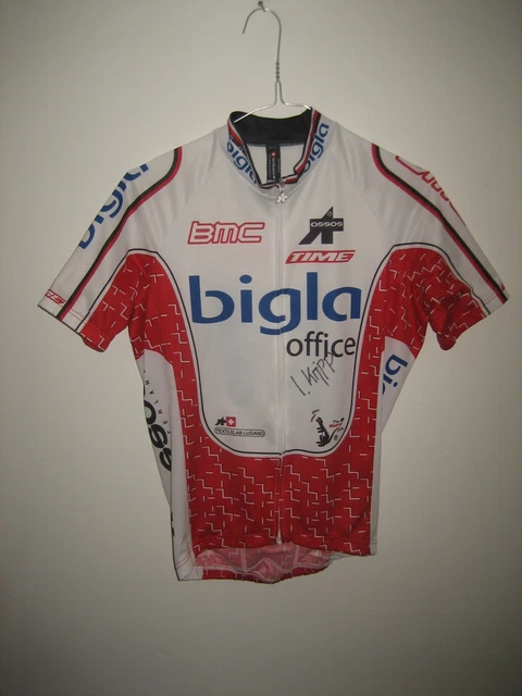 TEAM BIGLA BMC WORN and SIGNED by RIDER jersey shirt cycling maillot ...