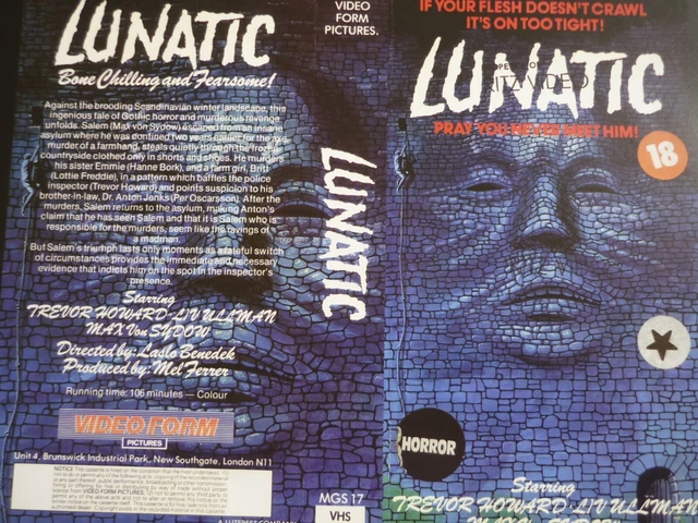 REPLACEMENT VHS VIDEO Sleeve Cover & Case LUNATIC NIGHT VISITOR 1983 £ ...