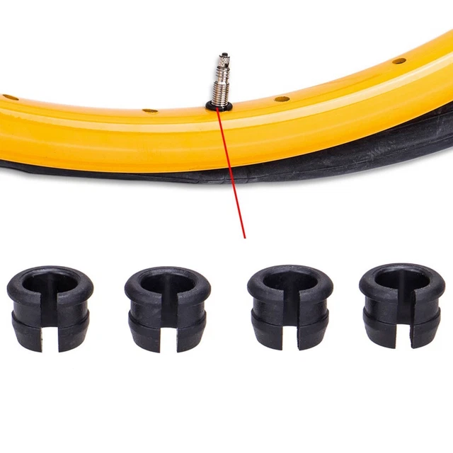 EASY TIRE REPLACEMENT with 8pcs MTB Road Bike Valve Rim Adapter Rubber ...