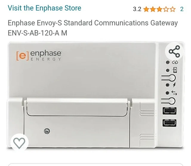 PASSERELLE ENPHASE ENVOY-S 120V ou 120/240V ou 208Y/120V. Pn# 880-00122 ...