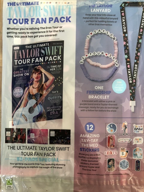 TAYLOR SWIFT ULTIMATE Tour Fan Pack Magazine 2024 longe et bracelet ...