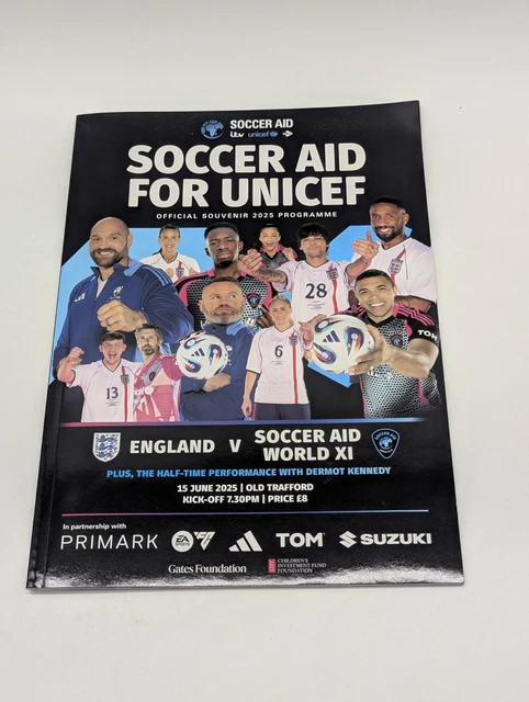 SOCCER AID PROGRAMME 2025 15.06.25 A4 Size Louis Tomlinson, Angry Ginge ...